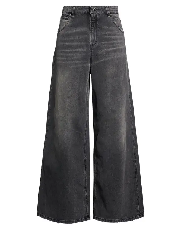 Blumarine Wide-leg Faded Denim Jeans
