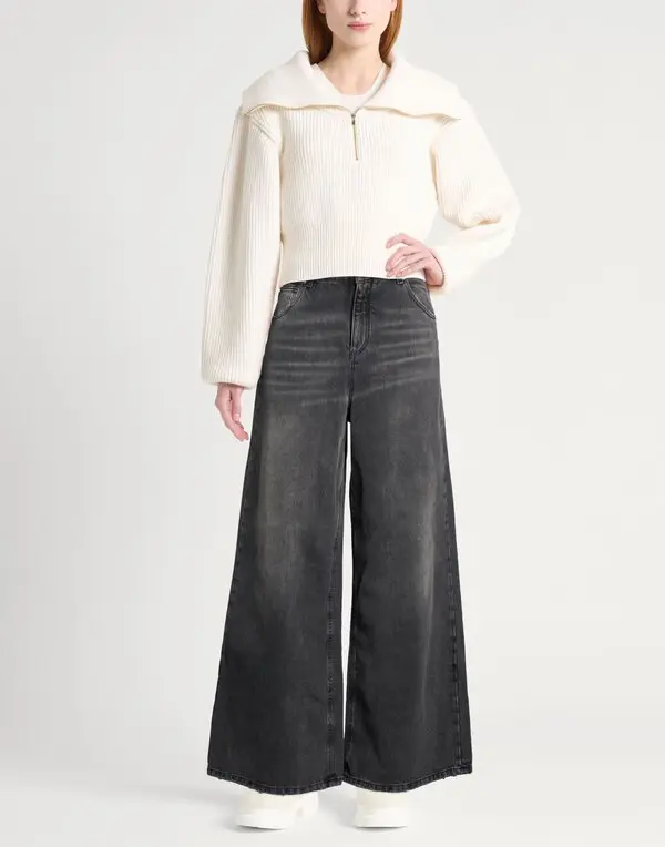 Blumarine Wide-leg Faded Denim Jeans