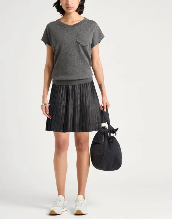 Versace Pleated Georgette Mini Skirt