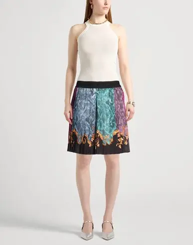 Versace Pleated Snakeskin-print Mini Skirt