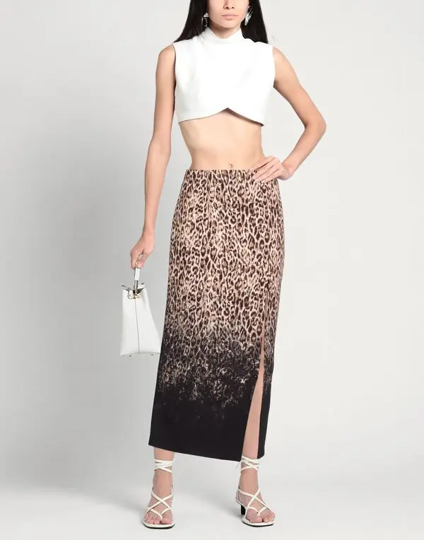 Just Cavalli Leopard Print Midi Skirt