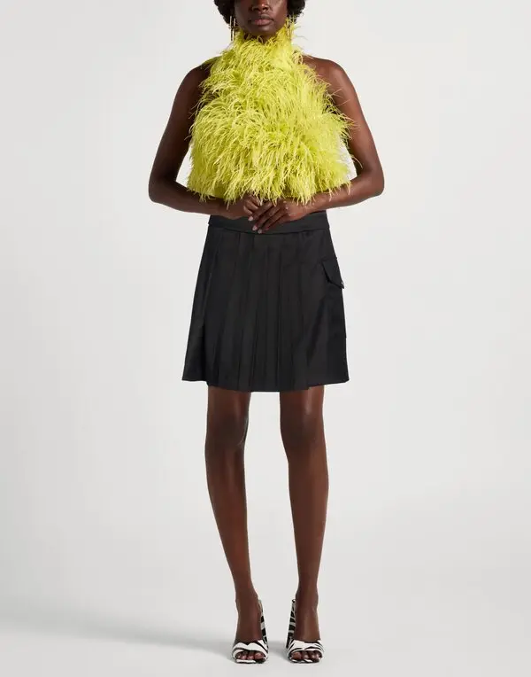 Just Cavalli Pleated Mini Skirt With Flap Pocket