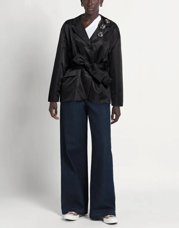 SHIRTAPORTER Nylon Belted Jacket With Brooch Embellishment