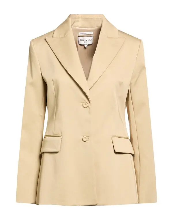 Paul & Joe Single-breasted Blazer In Sand Cotton Elastane