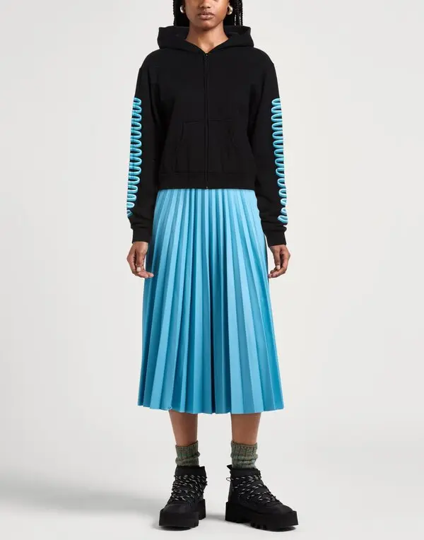 MAISIE WILEN French Terry Zip-up Hoodie With Printed Sleeves
