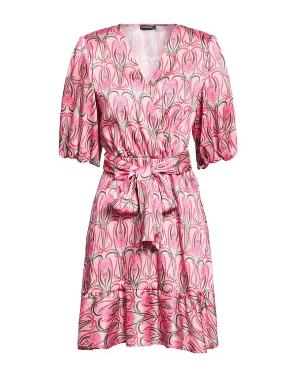 Liu Jo Polyester Mini Dress With Floral Print And Belt