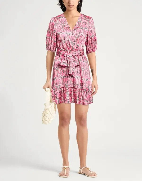 Liu Jo Polyester Mini Dress With Floral Print And Belt