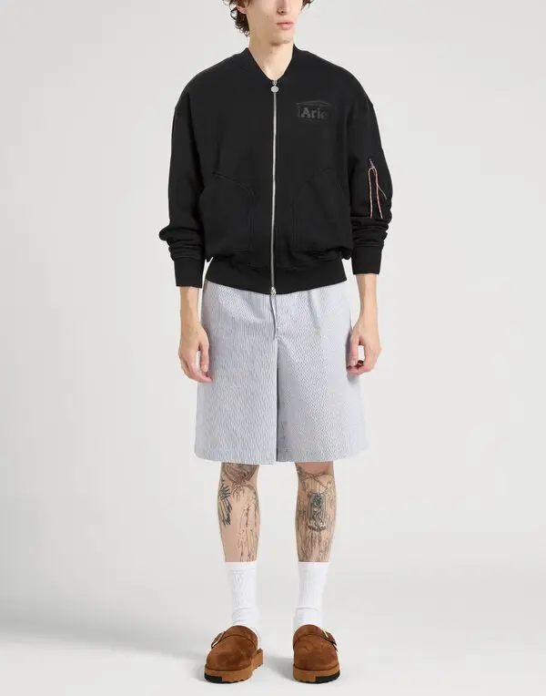 Aries Zip Up Cotton Sweatshirt