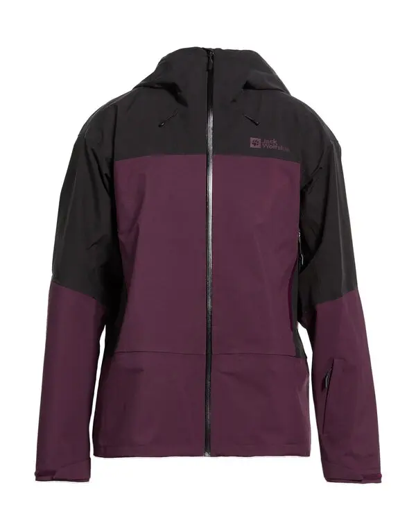 JACK WOLFSKIN Two-tone Hooded Zip-up Windbreaker Jacket