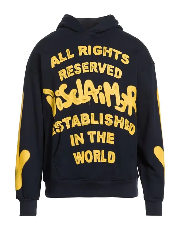 DISCLAIMER Cotton French Terry Hoodie With Graphic Print