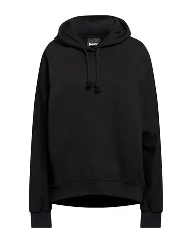 DISCLAIMER Cotton French Terry Hoodie With Appliqués And Crystals - Black