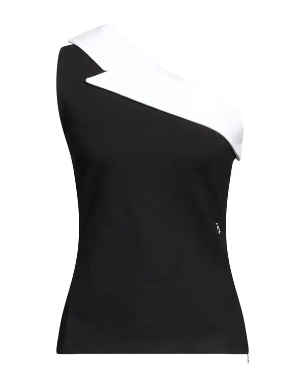 Karl Lagerfeld One-shoulder Top In Viscose, Nylon, And Elastane