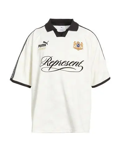 PUMA X Represent King Jersey Polo Shirt Size Polyester - Ivory