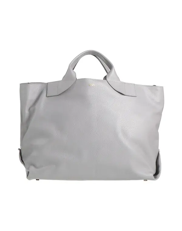 N°21 Maxi Shopper Bag In Pebbled Leather - Grey