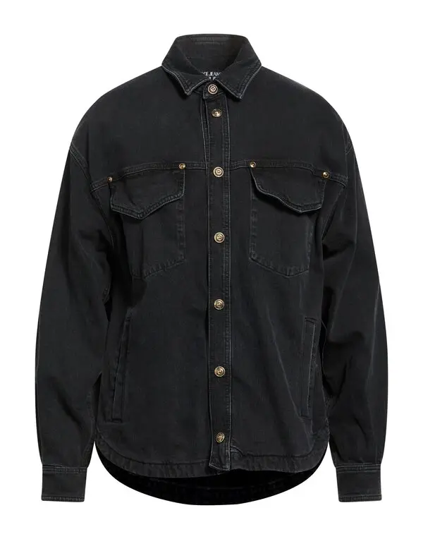 Versace Cotton Elastane Denim Trucker Jacket