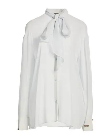 Versace Georgette Shirt With Mandarin Collar And Appliqués