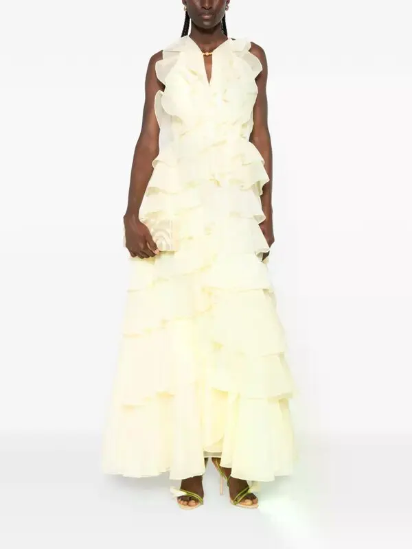 Aje Cleo Ruffled Maxi Dress