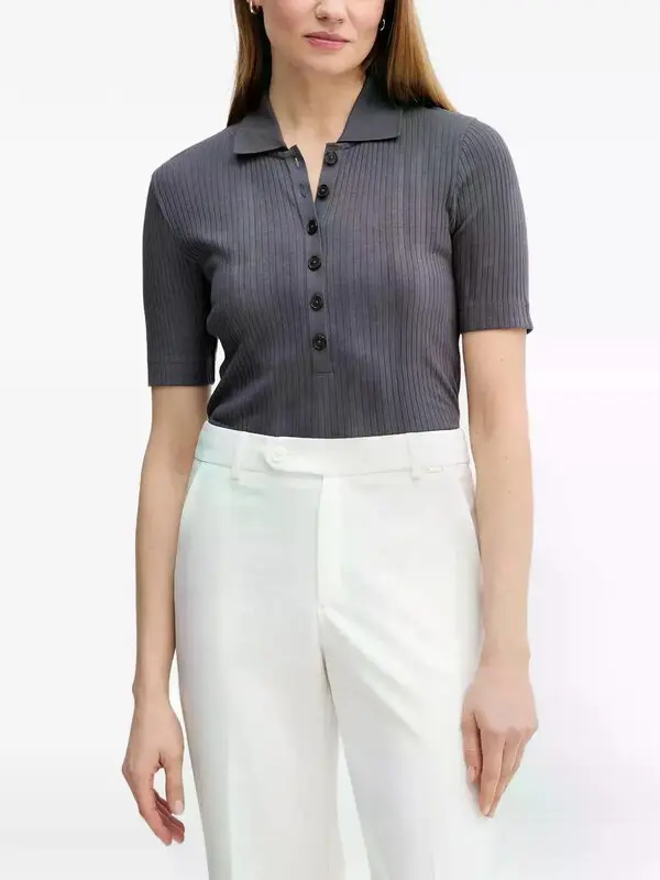 Marc O'polo Ribbed Knit Polo Shirt