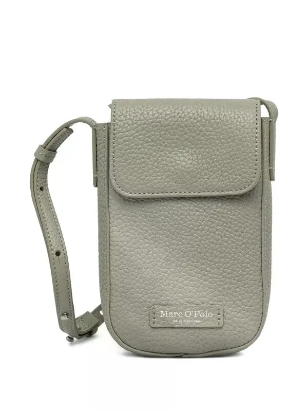Marc O'polo Grained Leather Phone Bag - Green