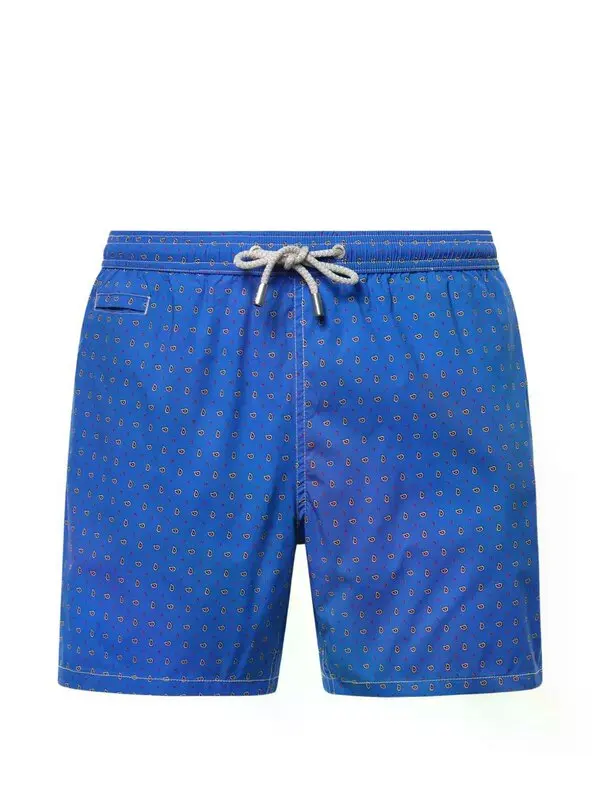 MC2 SAINT BARTH Paisley And Dot Print Swim Shorts