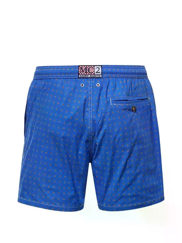 MC2 SAINT BARTH Paisley And Dot Print Swim Shorts