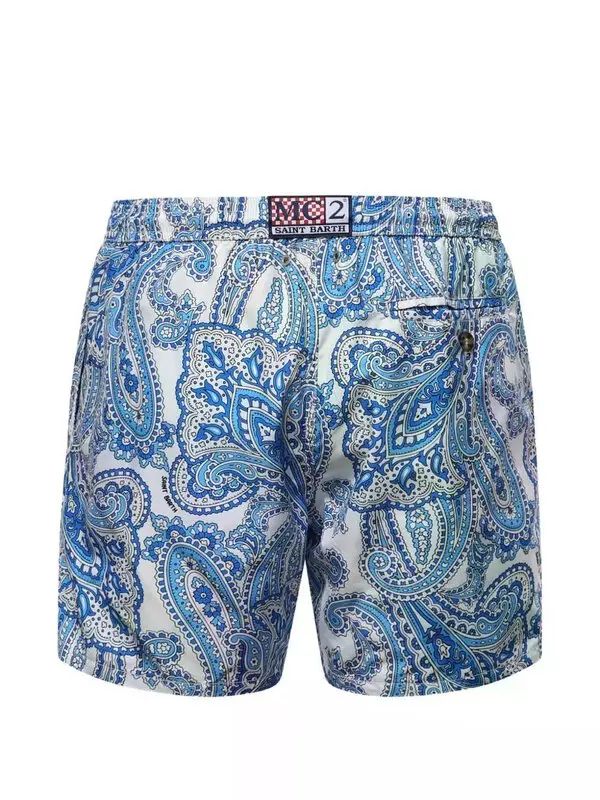 MC2 SAINT BARTH Paisley Print Swim Shorts - White
