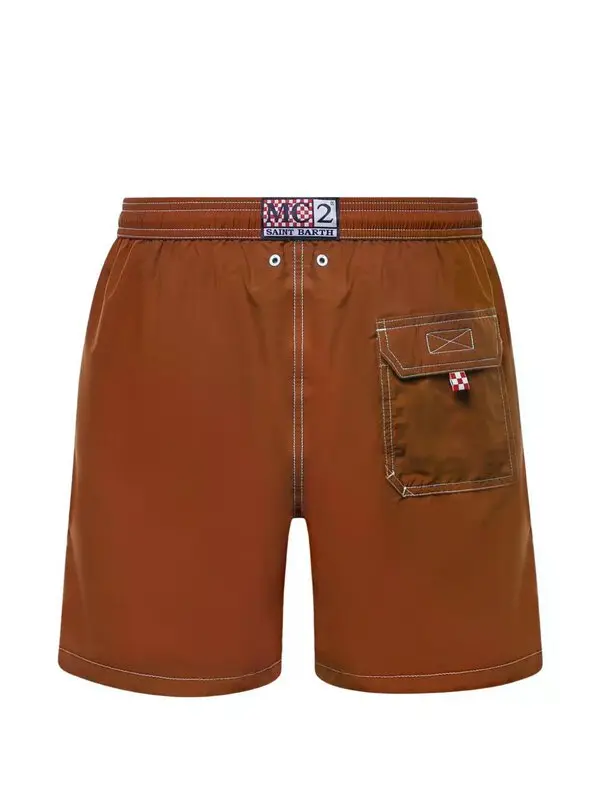 MC2 SAINT BARTH Embroidered Logo Swim Shorts