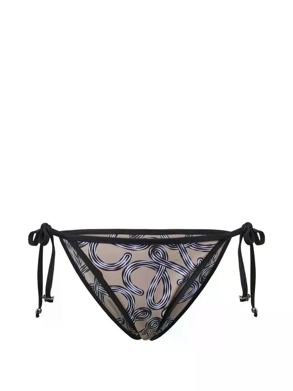 Loewe Anagram Print Bikini Bottoms - Neutrals