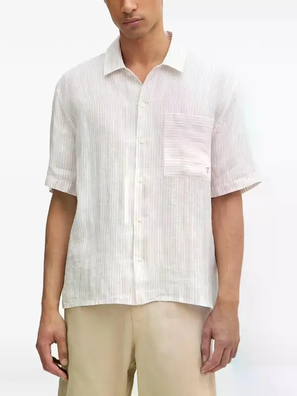 TRUSSARDI Striped Short-sleeve Shirt - White