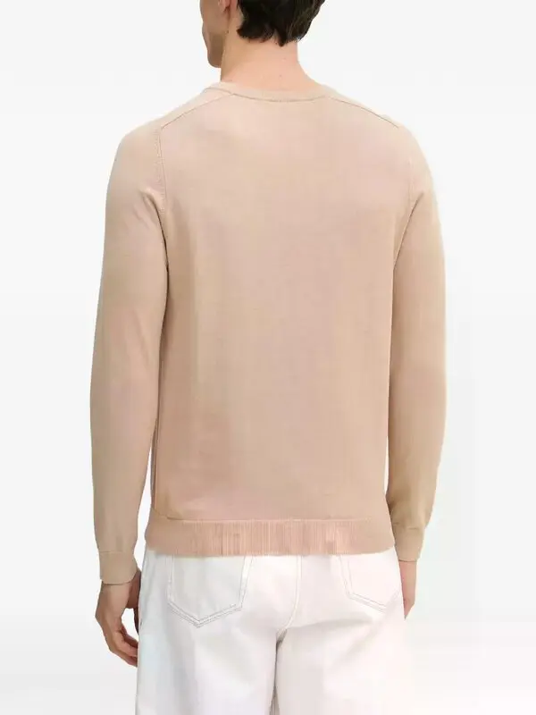 TRUSSARDI Logo Embroidered Crew Neck Sweater