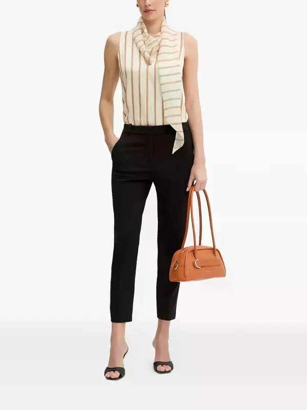 SIMONA CORSELLINI Striped Scarf Detail Blouse