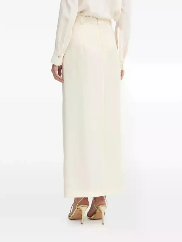 SIMONA CORSELLINI Belted Front-slit Long Skirt