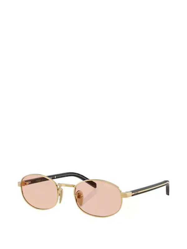 Prada Oval-frame Sunglasses - Gold