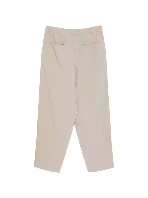 Issey Miyake S Beige Elasticated Waistband Trousers