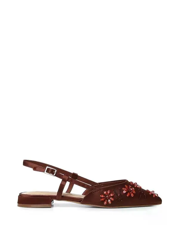 V°73 Kayla Floral Appliqué Flat Pumps
