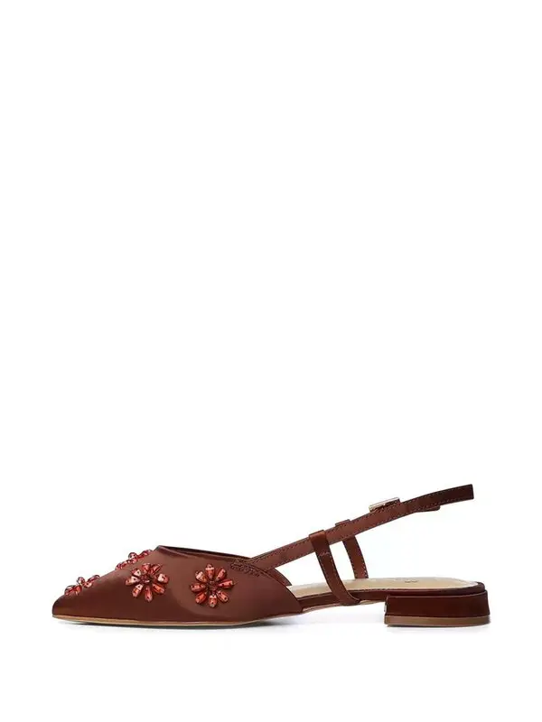 V°73 Kayla Floral Appliqué Flat Pumps