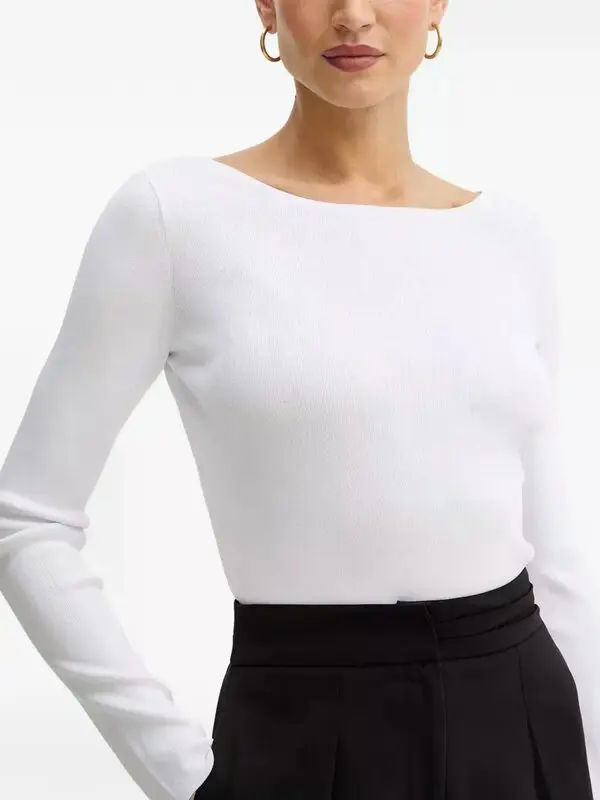 Armani Exchange Ribbed Knit Long Sleeve Sweater