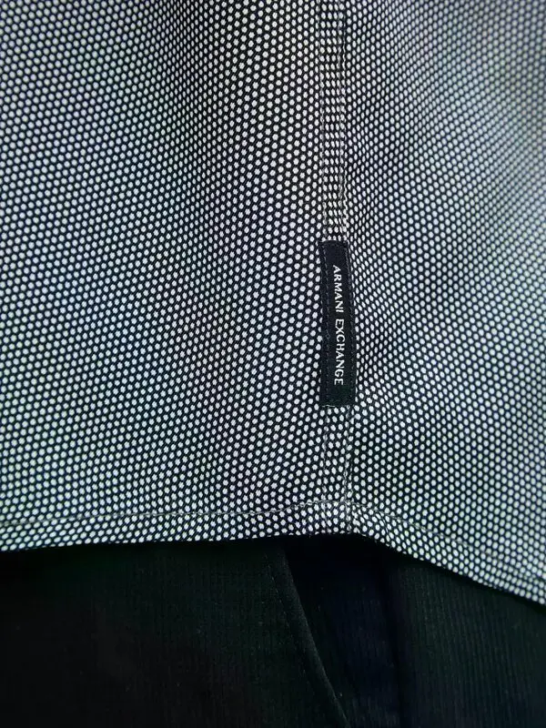 Armani Exchange Geometric-pattern Long-sleeve Shirt