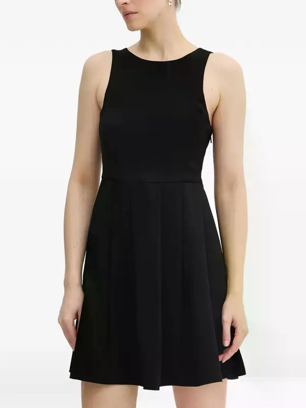 Armani Exchange Pleated Sleeveless Mini Dress