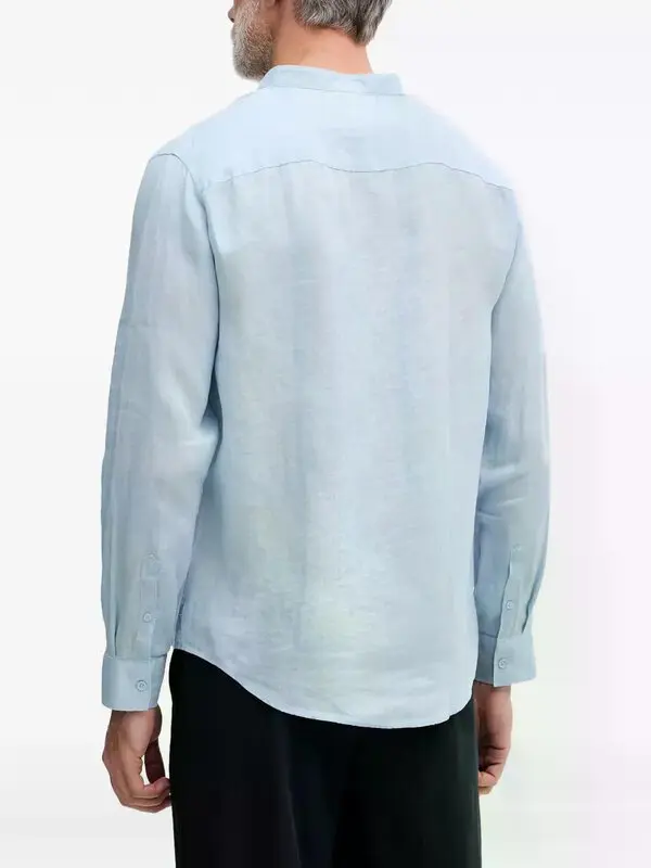 Armani Exchange Mandarin-collar Long-sleeve Shirt