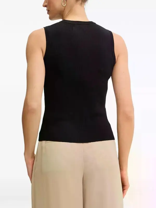 Armani Exchange Embroidered Ribbed Top