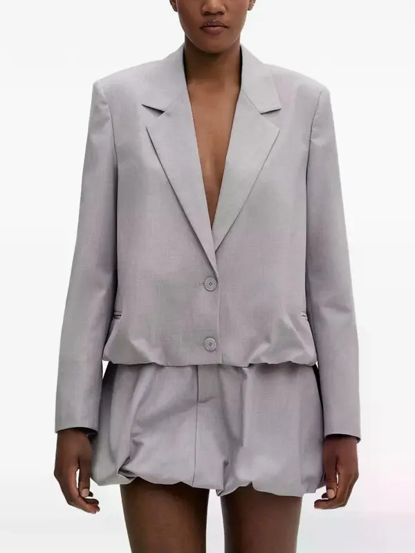 ISABELLE BLANCHE Bubble-hem Blazer - Grey
