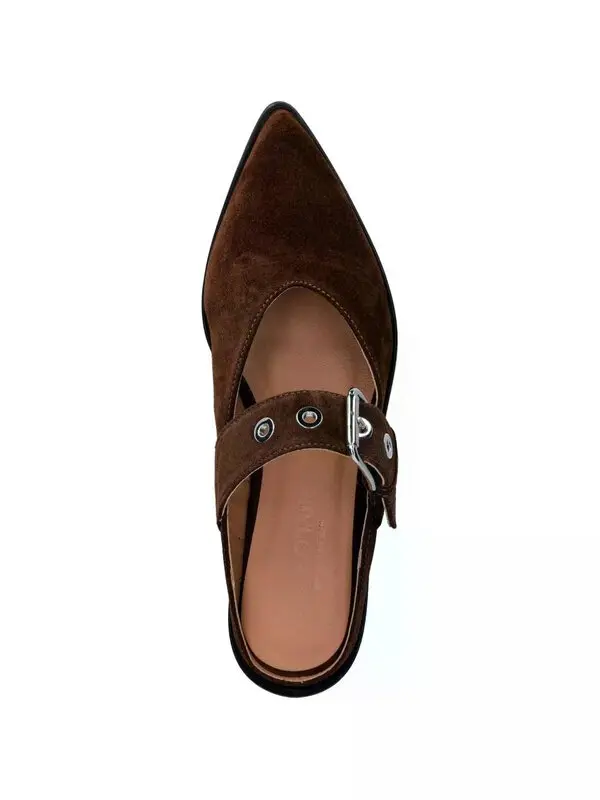 Marc O'polo Buckle-strap Pointed-toe Slippers