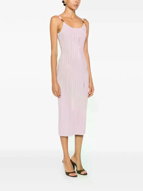 Versace Medusa Rib-knit Midi Dress