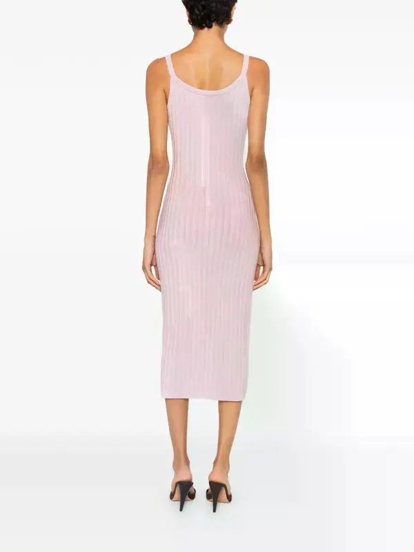 Versace Medusa Rib-knit Midi Dress