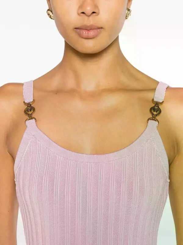 Versace Medusa Rib-knit Midi Dress