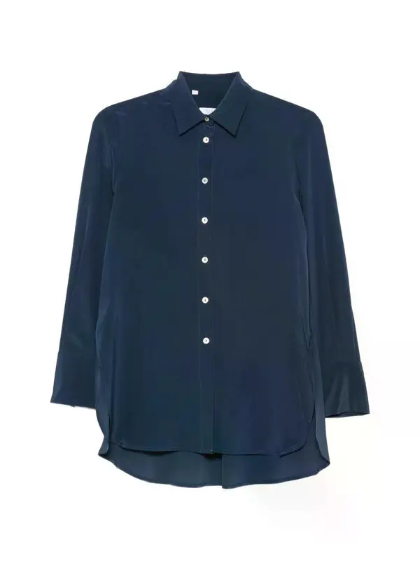 BARBA NAPOLI Long-sleeve Shirt With Curved Hem