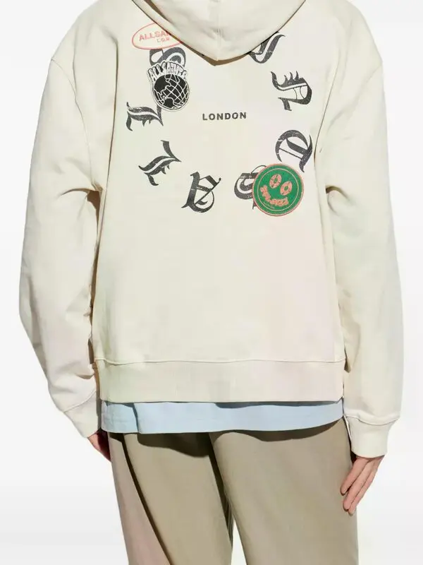 ALLSAINTS Patch Embellished Zip-up Hoodie