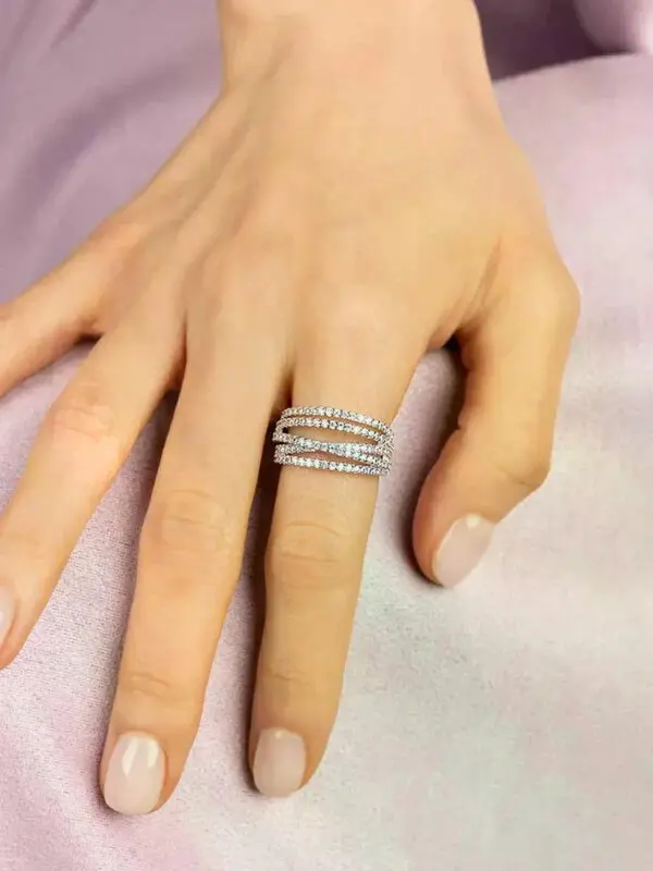 APM MONACO Promesse 5-hoop Cubic Zirconia Ring