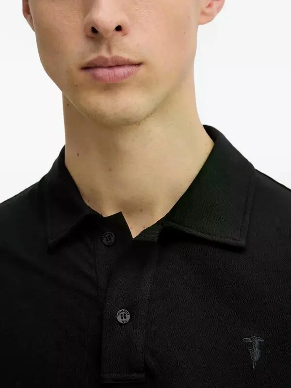 TRUSSARDI Logo-embroidered Piqué Polo Shirt